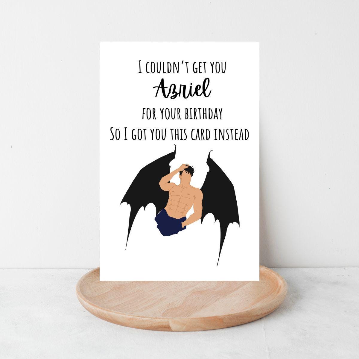 Azriel Birthday Card, ACOTAR Birthday Card, Bat Boys, Bookish Birthday ...