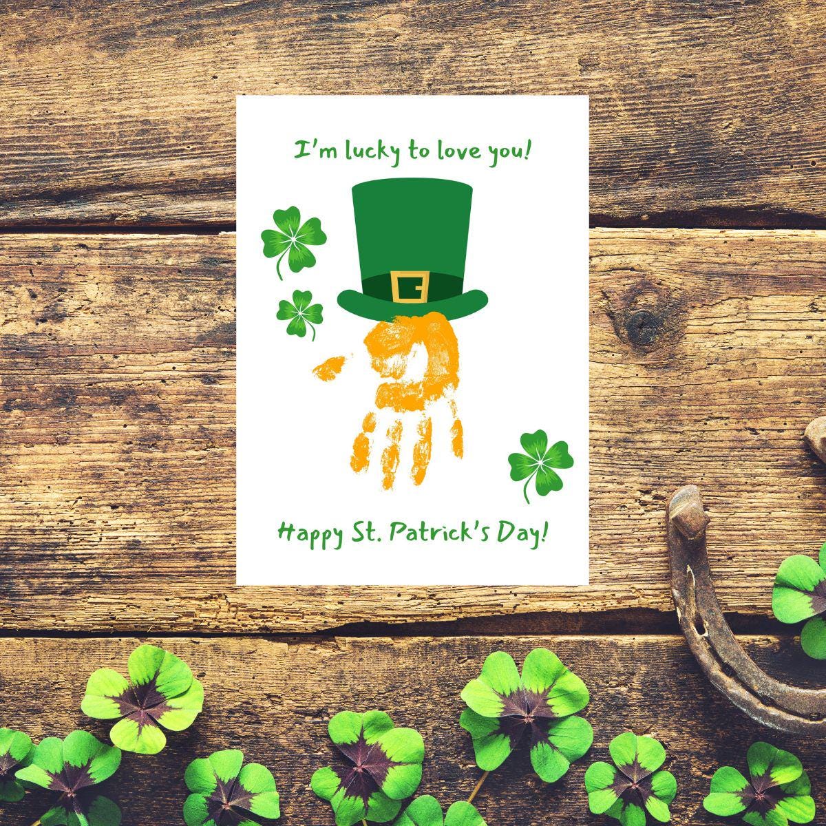 Printable Leprechaun St. Patrick's Day Hand Print Activity, Kids ...