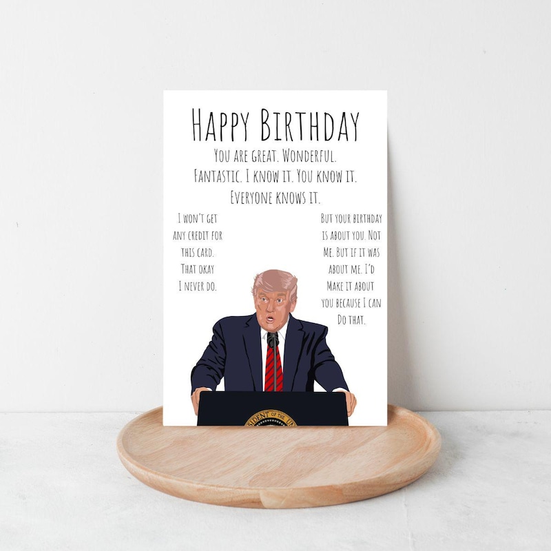Donald Trump Talking Birthday Cards - Etsy