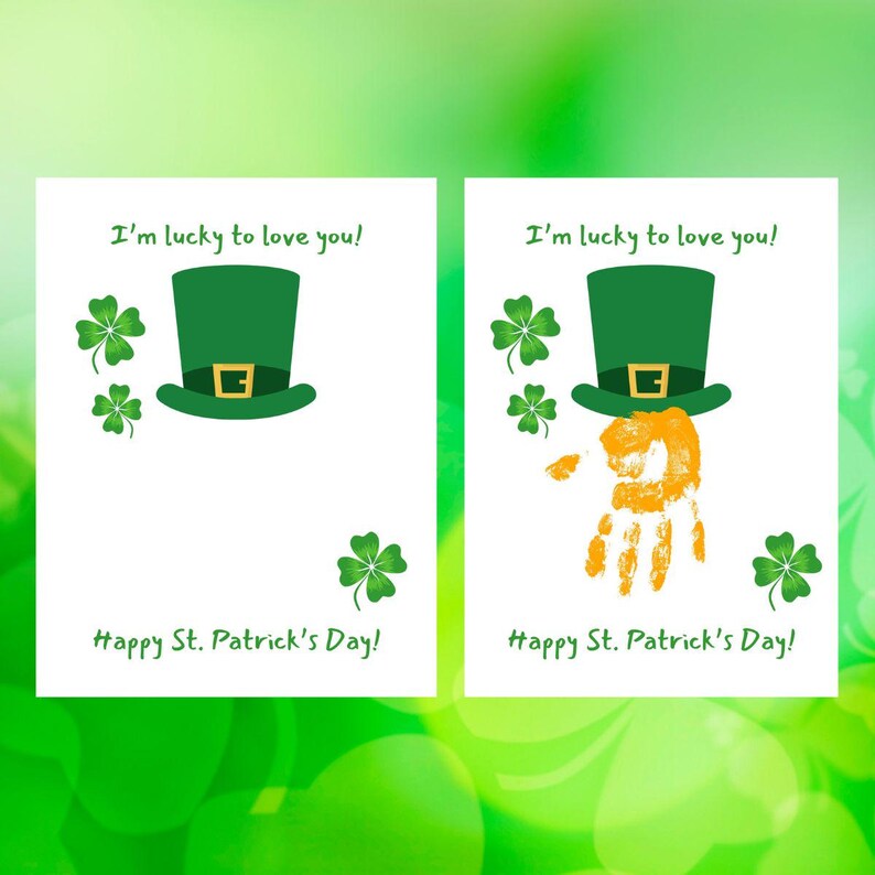 Printable Leprechaun St. Patrick's Day Hand Print Activity, Kids ...