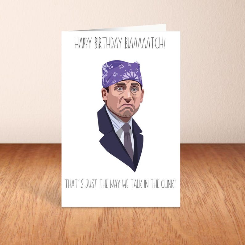 Printable Prison Mike Birthday Card, Funny the Office Birthday Card ...