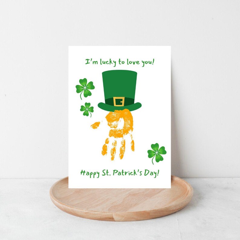 Printable Leprechaun St. Patrick's Day Hand Print Activity, Kids ...