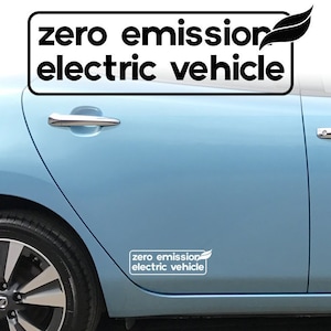 Zero Emissions Electric Vehicle Sticker Decal EV Car Window Decal - Etsy