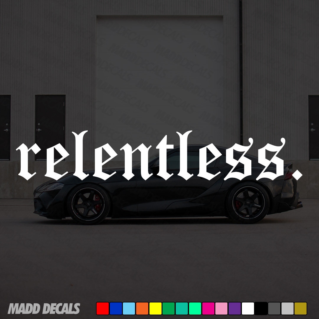 Relentless Windshield Banner Sticker JDM Sad Boyz Car Window Decal ...