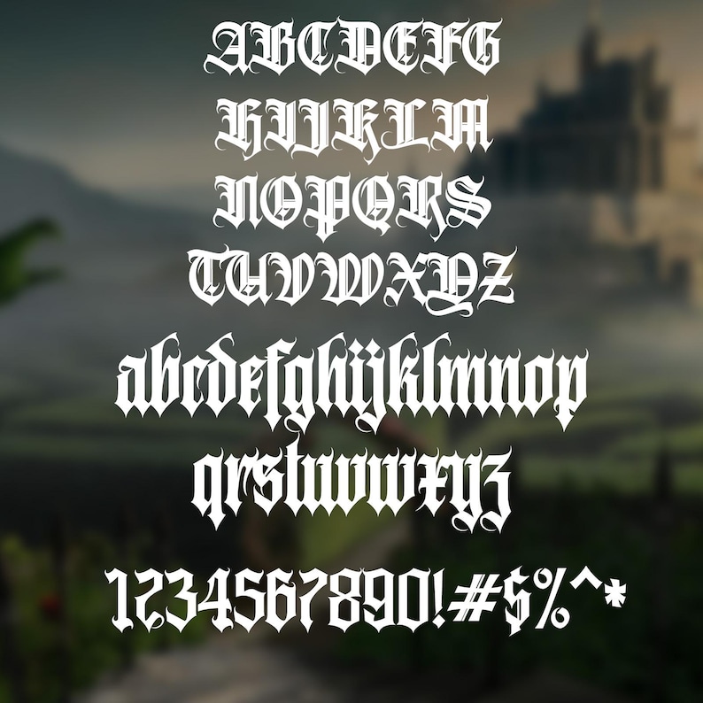 Gothic Font Custom Text Decal Sticker Custom Name Vinyl Die Cut Tattoo ...