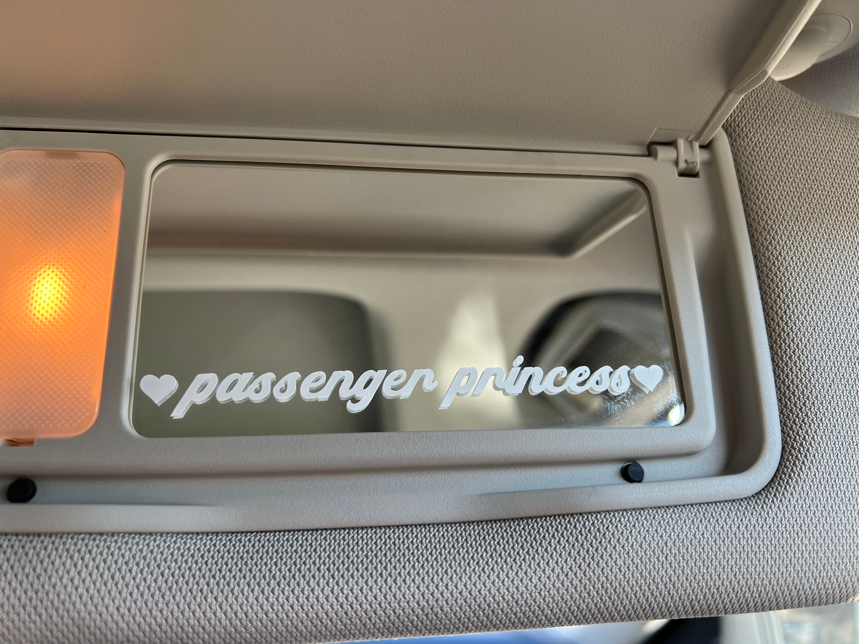 Passenger Princess Car Mirror Decal, Cute Vinyl Sticker - Etsy
