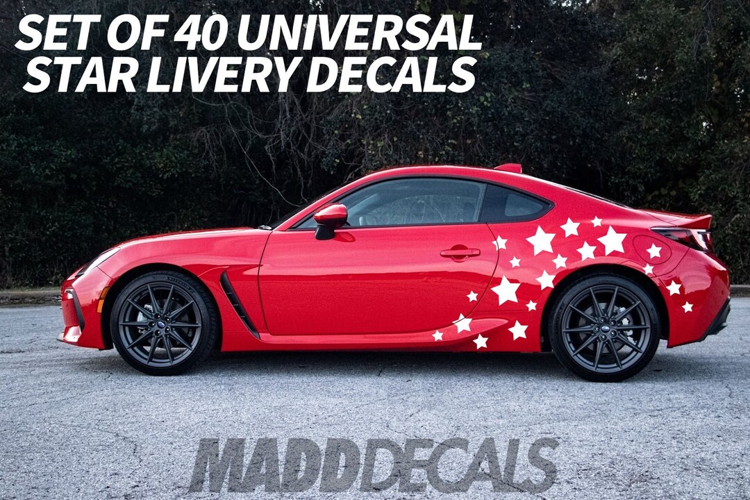 Universal Star Livery - 40 Set of Stars for Side of Car - Etsy