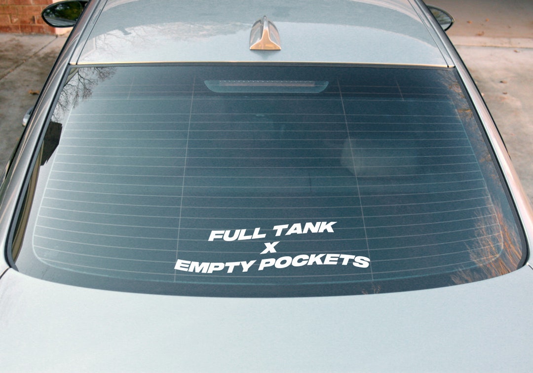 Full Tank X Empty Pockets Decal Sticker Banner JDM Tuner Gas - Etsy