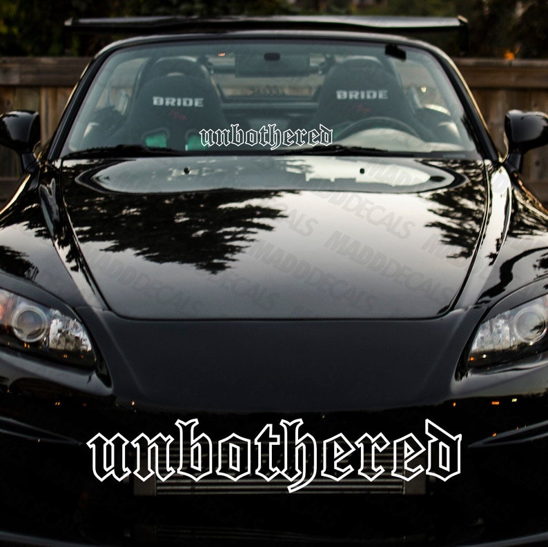 Unbothered Decal Windshield Banner Sticker JDM Sad Boyz Car Window ...