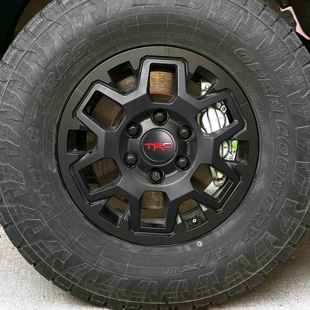 Wheel Blackout Decals for 2024 Tacoma TRD Off-road 17" Wheels Silver ...