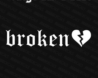 Broken JDM Vinyl Decal - Etsy