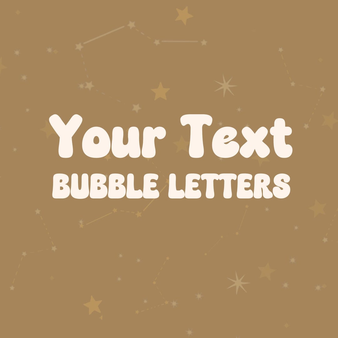 Custom Bubble Letter Vinyl Decal Sticker - Automotive Grade - Etsy