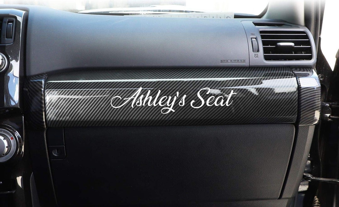 Girlfriend Name Seat Decal for Dashboard or Car Door Passenger Princess ...