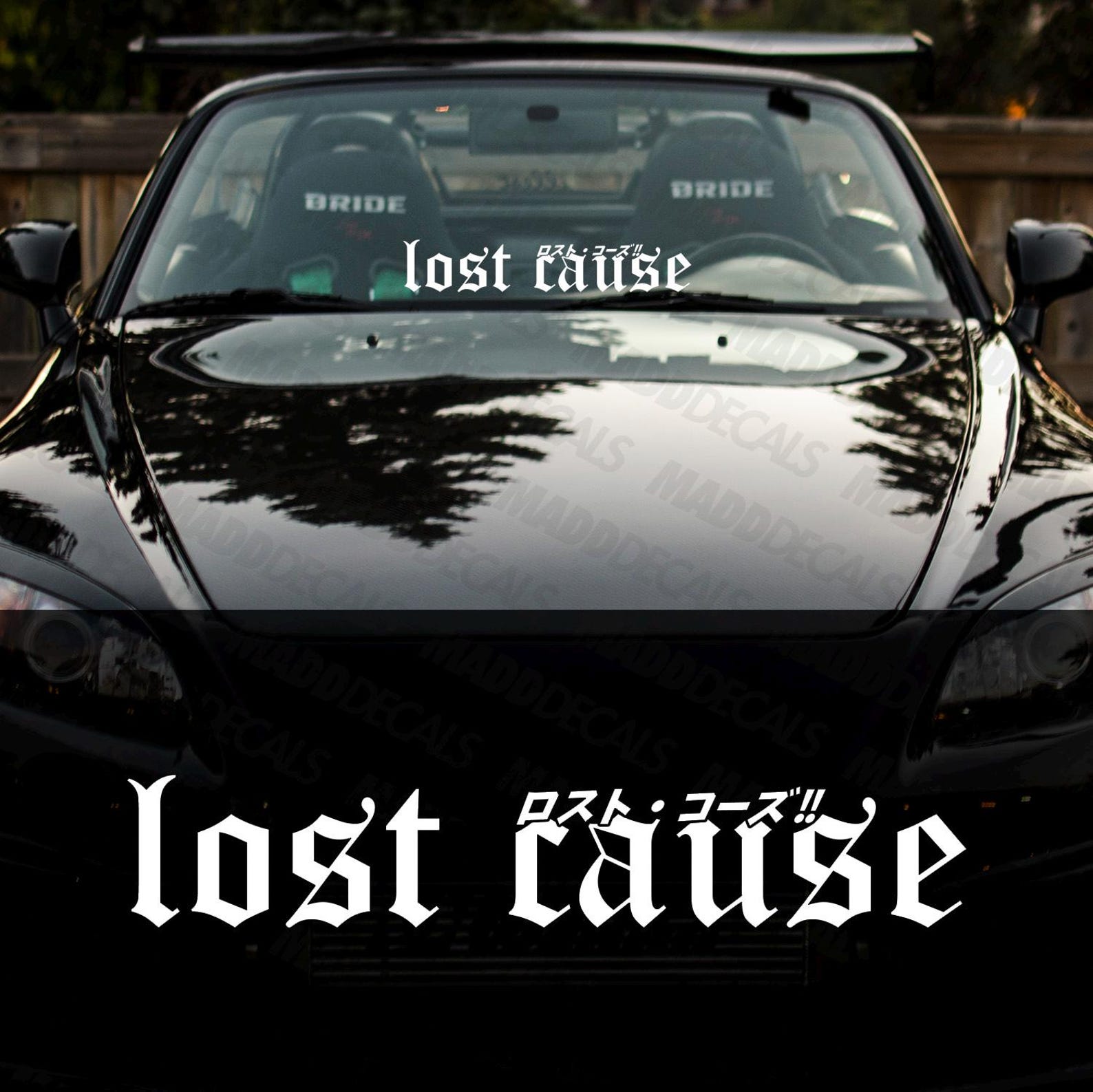 Outcast Decal Banner Windshield Window Sticker JDM Japan Inspired Vinyl ...