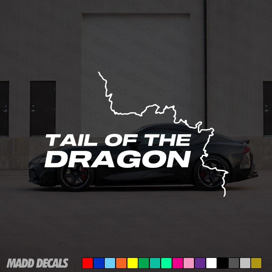 Tail of the Dragon Car Decal Road Map Sticker - Etsy