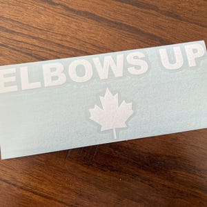 ELBOWS UP With Maple Leaf Car Window Decal Vinyl Die Cut Canada Decal ...