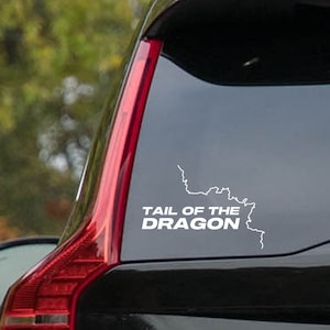 Tail of the Dragon Car Decal Road Map Sticker - Etsy