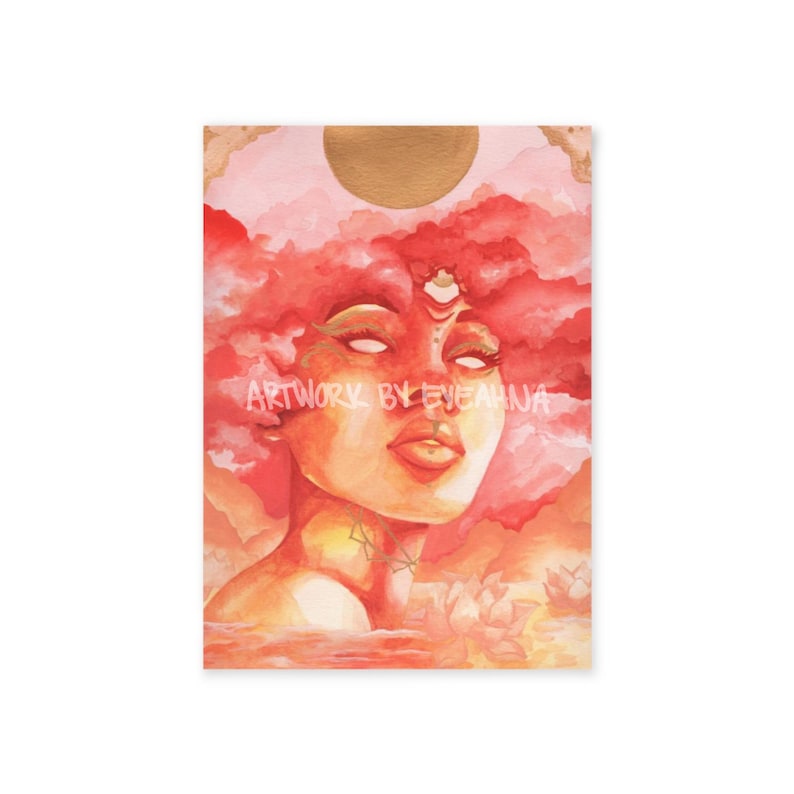 Vishuddha Chakra Art Prints, Black Woman Artwork, Third Eye Artwork ...