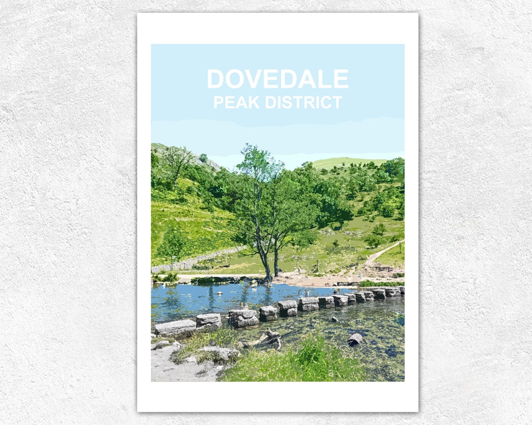 Dovedale Peak District Art Print Travel Poster Picture - Etsy