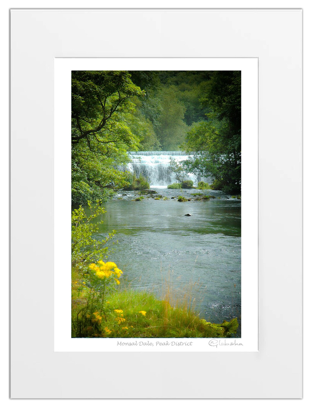 Monsal Dale Waterfall, Peak District, Derbyshire UK Art Print, Picture ...