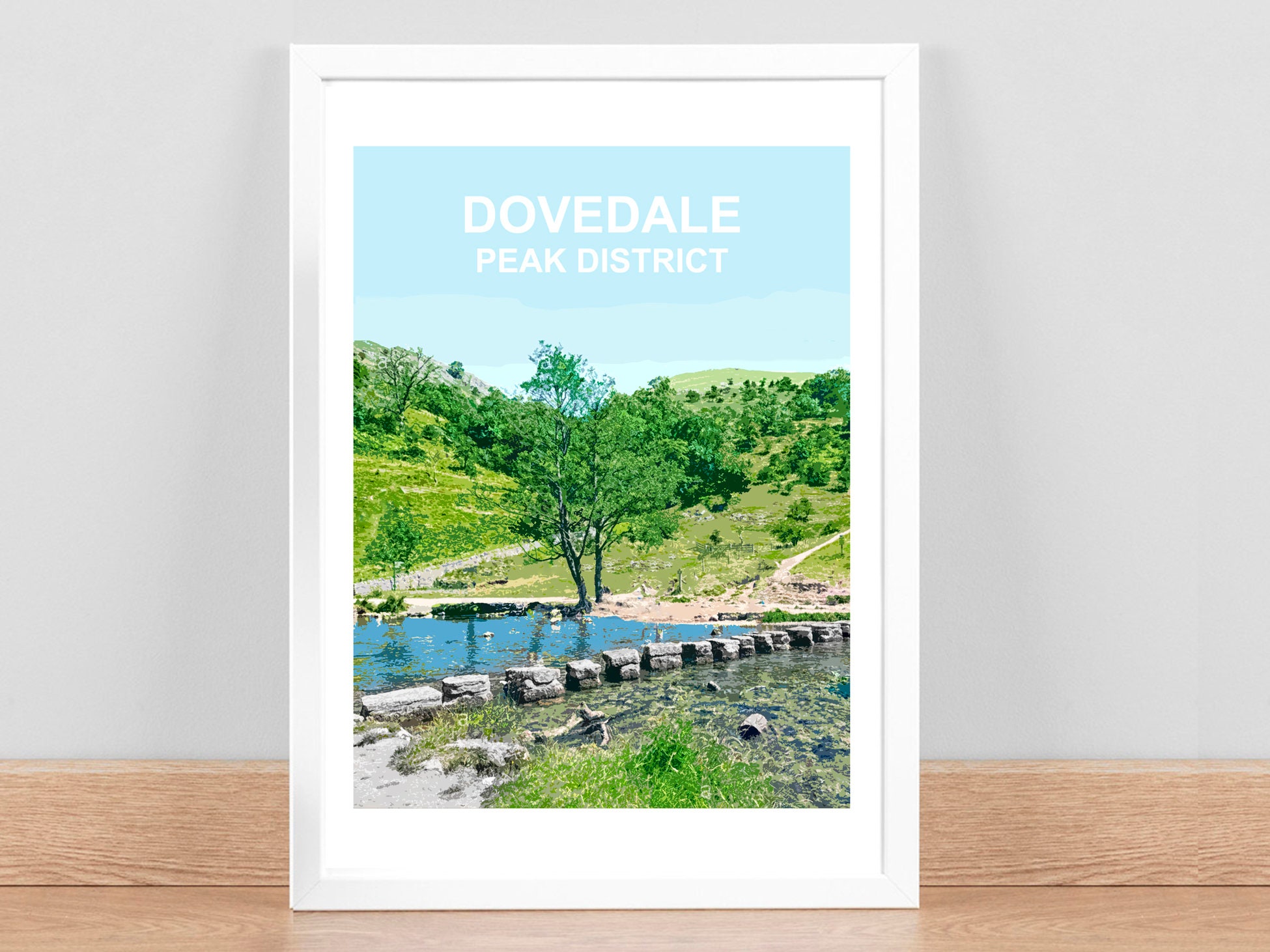 Dovedale Peak District Art Print | Travel Poster | Picture | Wall Decor ...