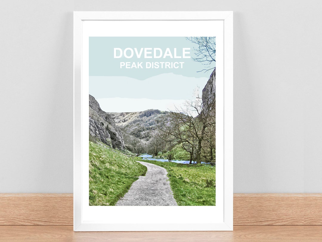 Dovedale Peak District Art Print Travel Location Poster - Etsy UK