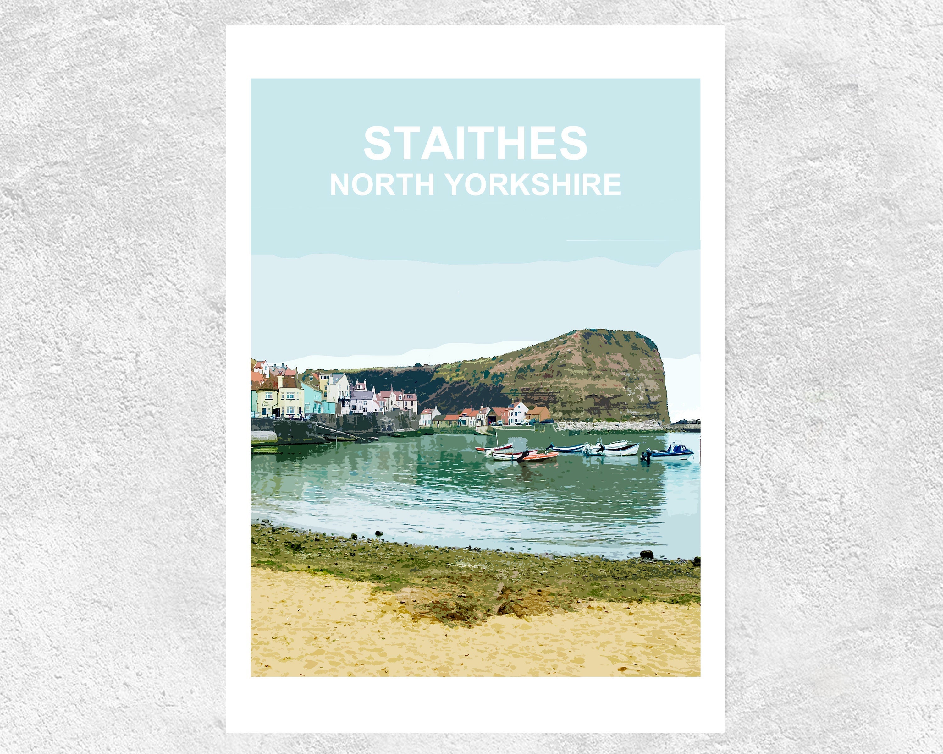 Wall Décor Home & Living travel poster staithes print staithes staithes ...