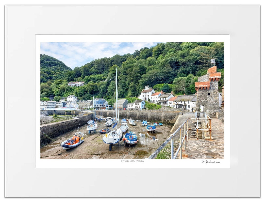 Lynmouth North Devon Print, Picture, Home Art Wall Decor. Birthday ...