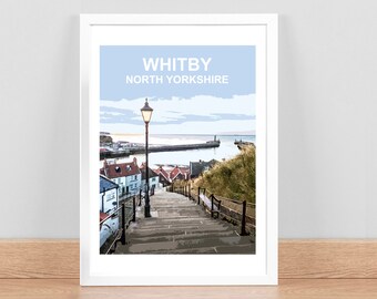 Whitby Enchanting by Day and Night // Art Print A3 & A4 Print Travel ...