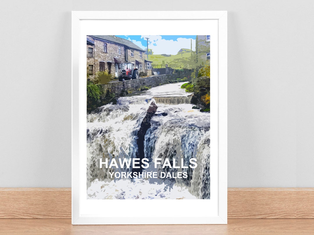 Hawes Falls Yorkshire Dales Art Print | Travel Poster | Picture | Wall ...