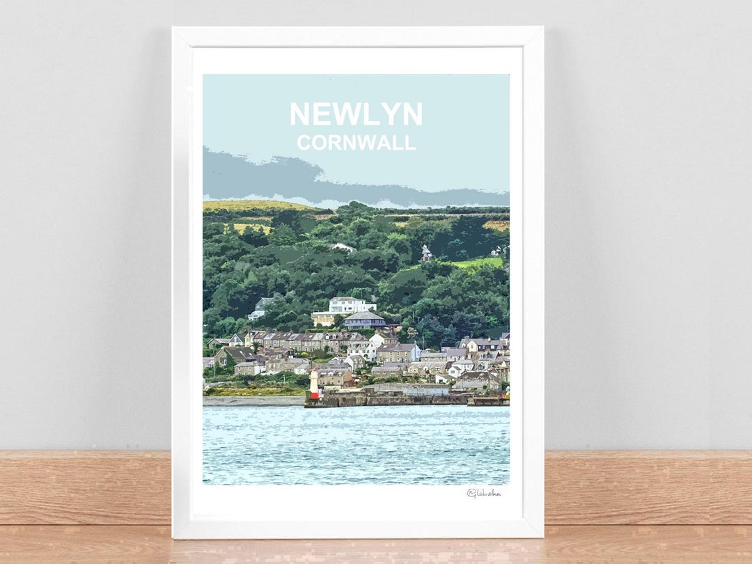 Newlyn Cornwall Print, Travel Poster, Picture, Home Wall Art Decor ...