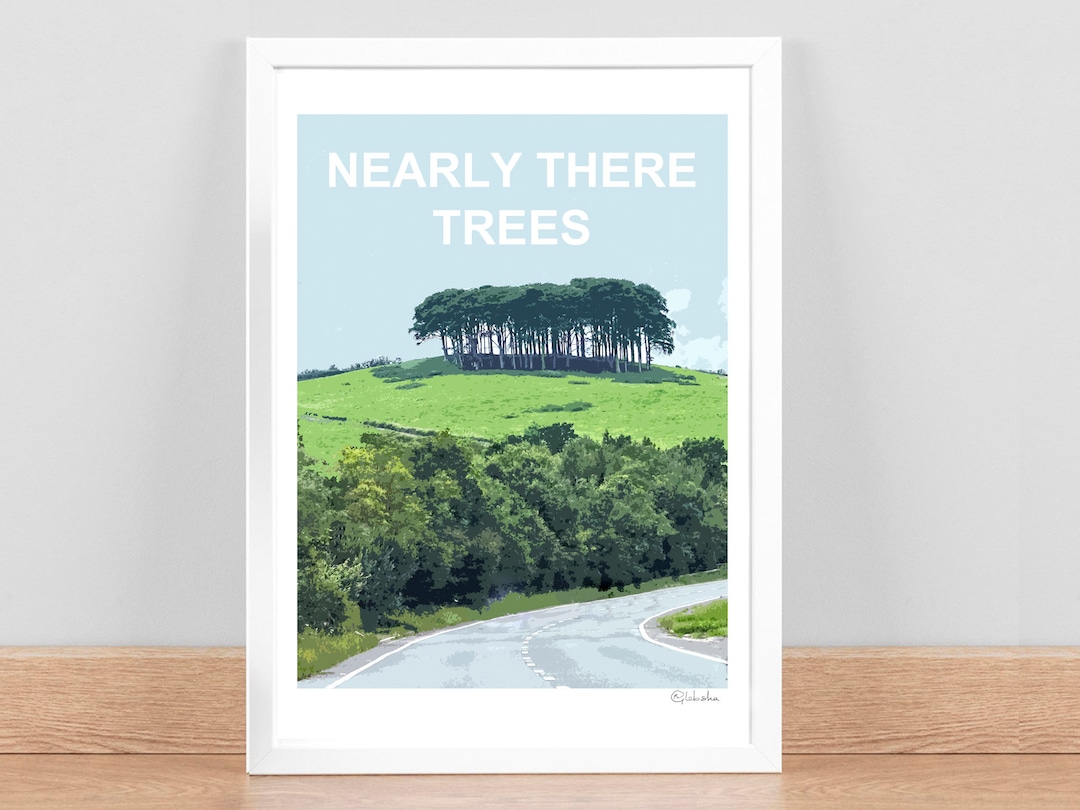 Nearly There Coming Home Trees Cornwall Print, Travel Poster, Picture ...