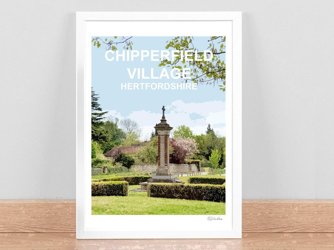 Chipperfield Hertfordshire Print, Poster, Picture, Wall Art Decor. Hand ...
