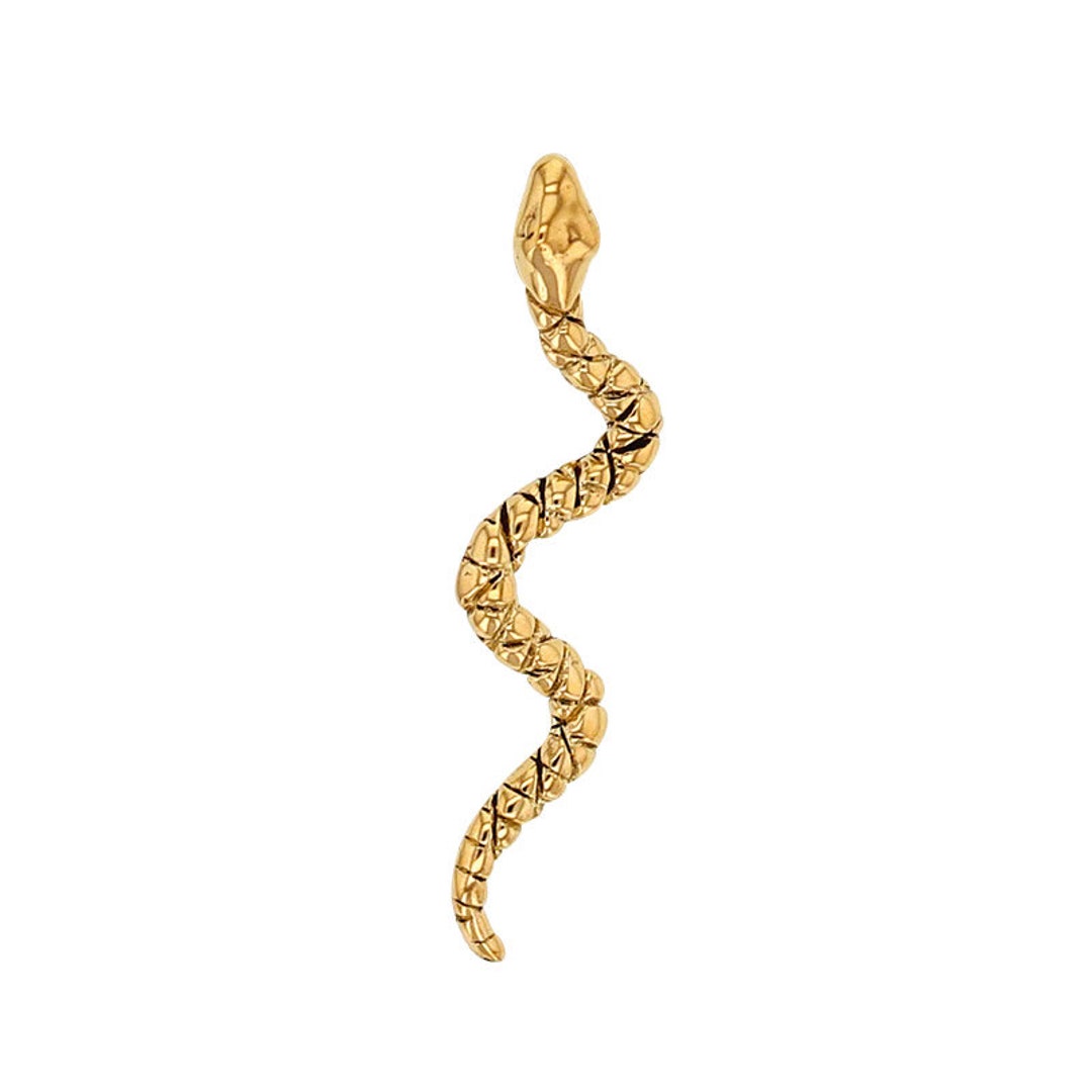 Gold Snake Pendant in 18ct Solid Gold Gold Cobra Pendant the Luxury ...