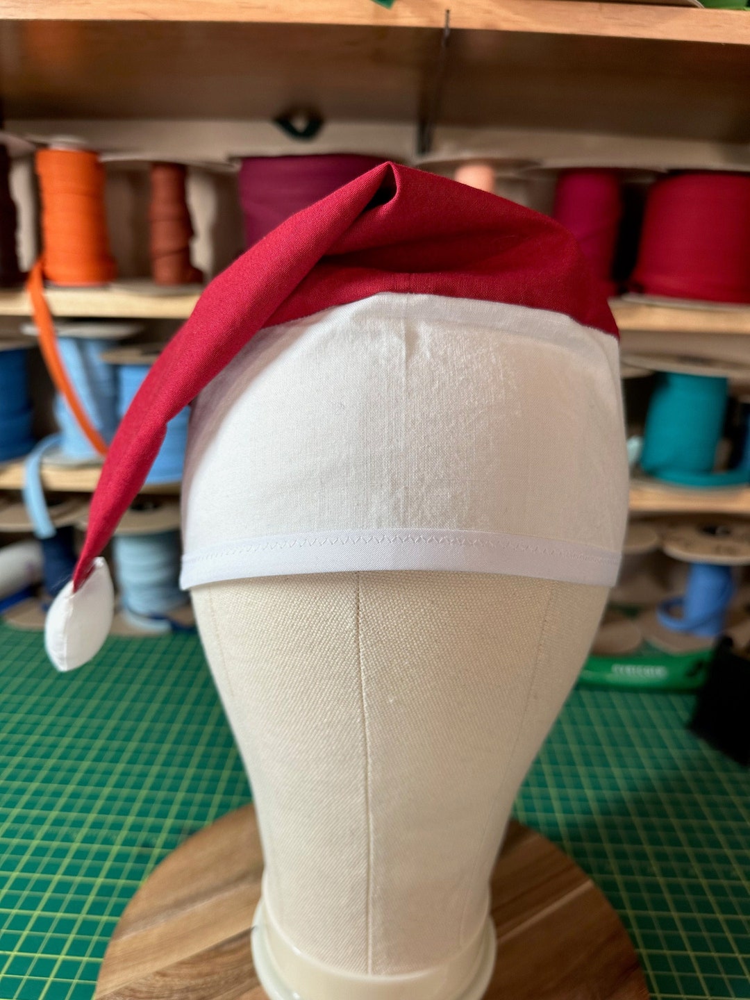 Santa Christmas Scrub Cap Surgical Hat Ties Handmade Cotton - Etsy