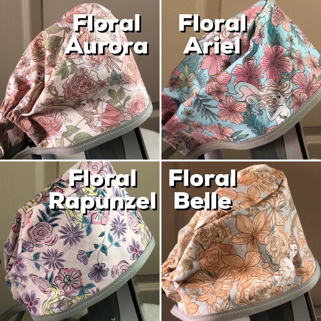 Disney Princess Scrub Cap Surgical Hat Ties Handmade Cotton - Etsy