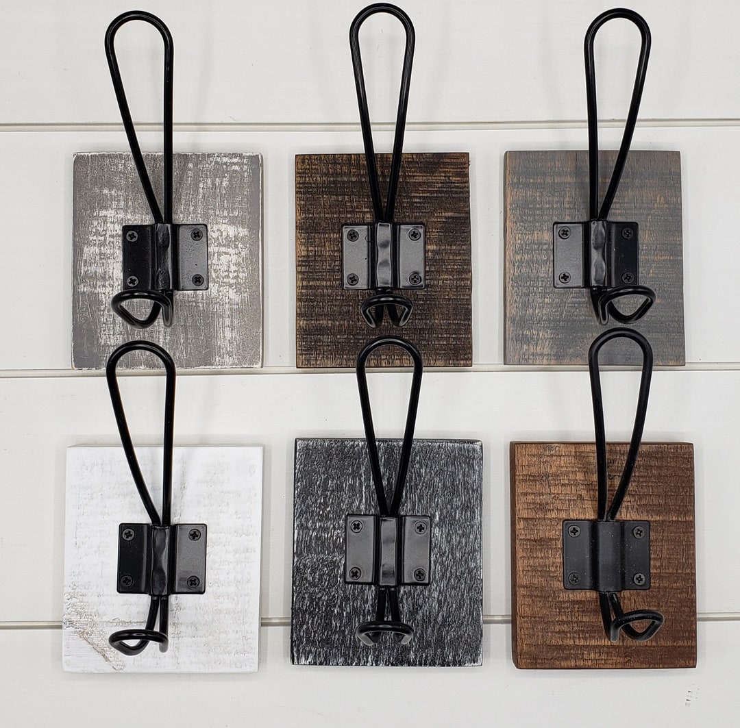 Reclaimed Wood Farmhouse Hook | Rustic Coat Rack - Etsy