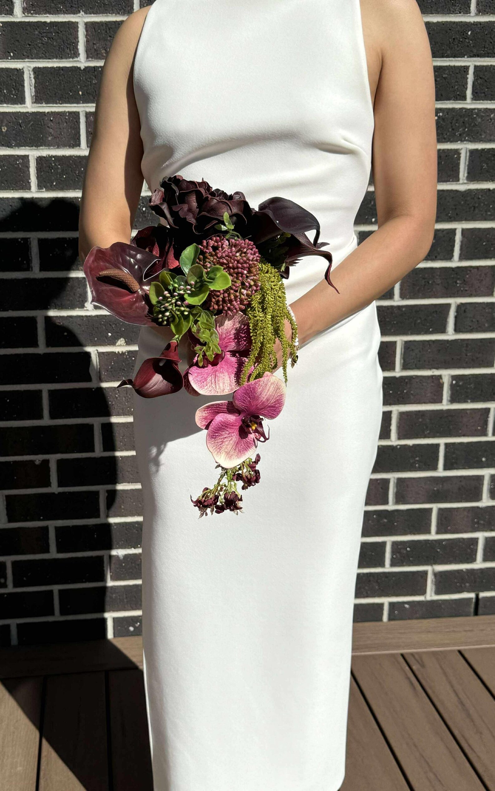 Handmade 'petite Maroon' Bridal Floral Bouquet - Deep Sensual Colours ...