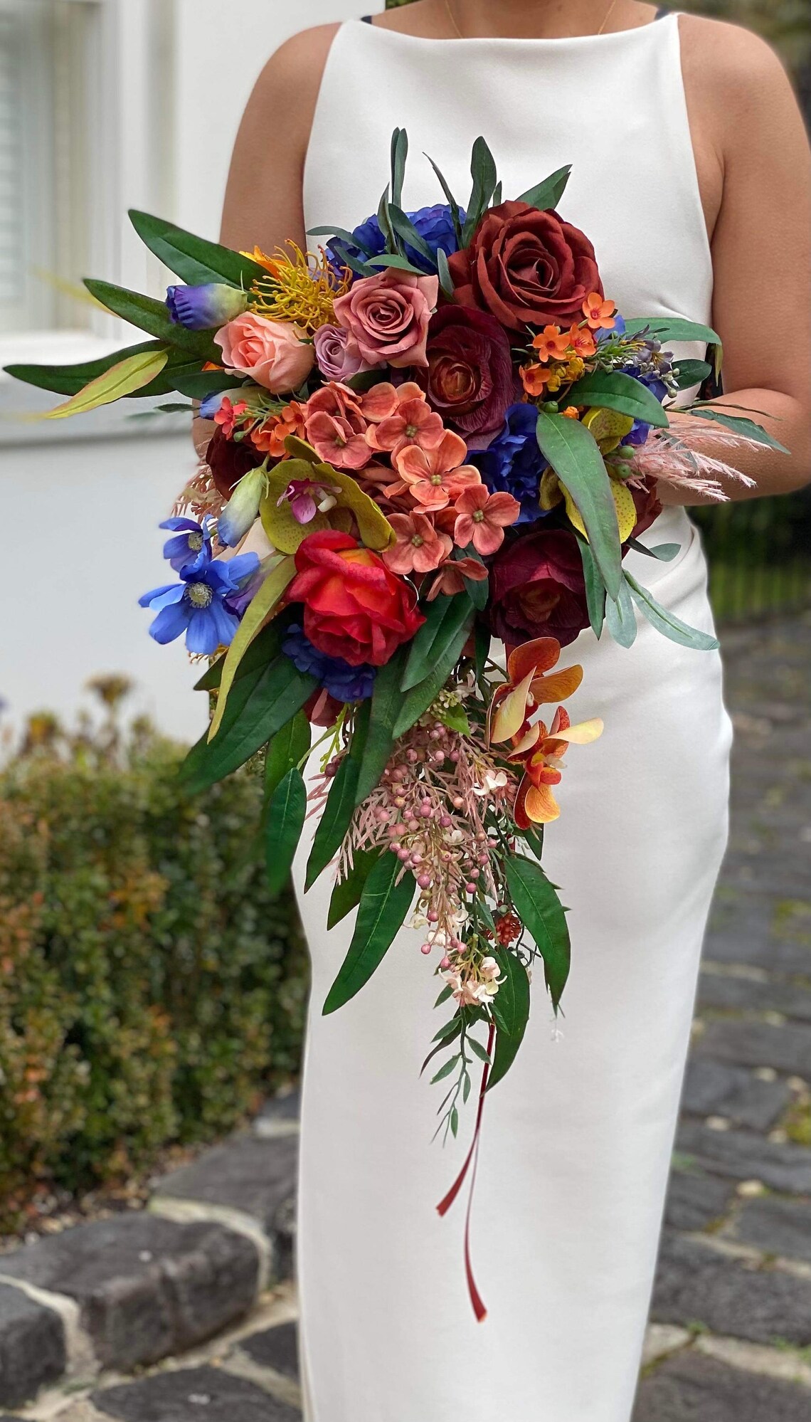 Handmade Rustic Chic Natives Silk and Real Touch Floral Bouquet ...