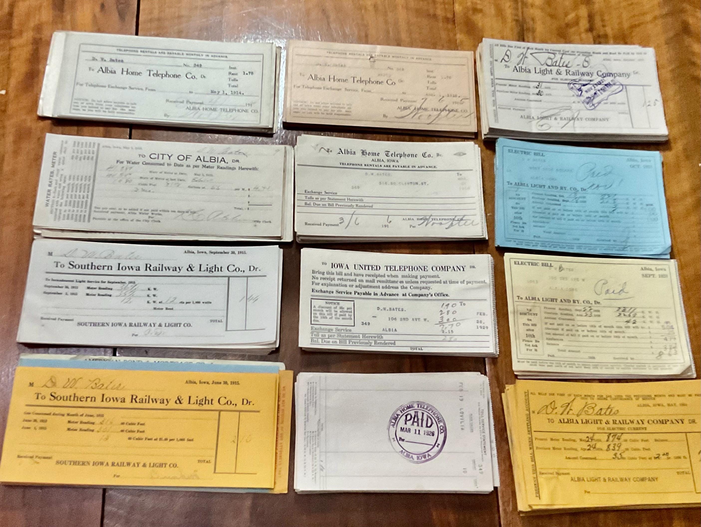 Antique Ephemera Lot, 1900s Paper Documents, Letterhead, Graphics, 50 ...