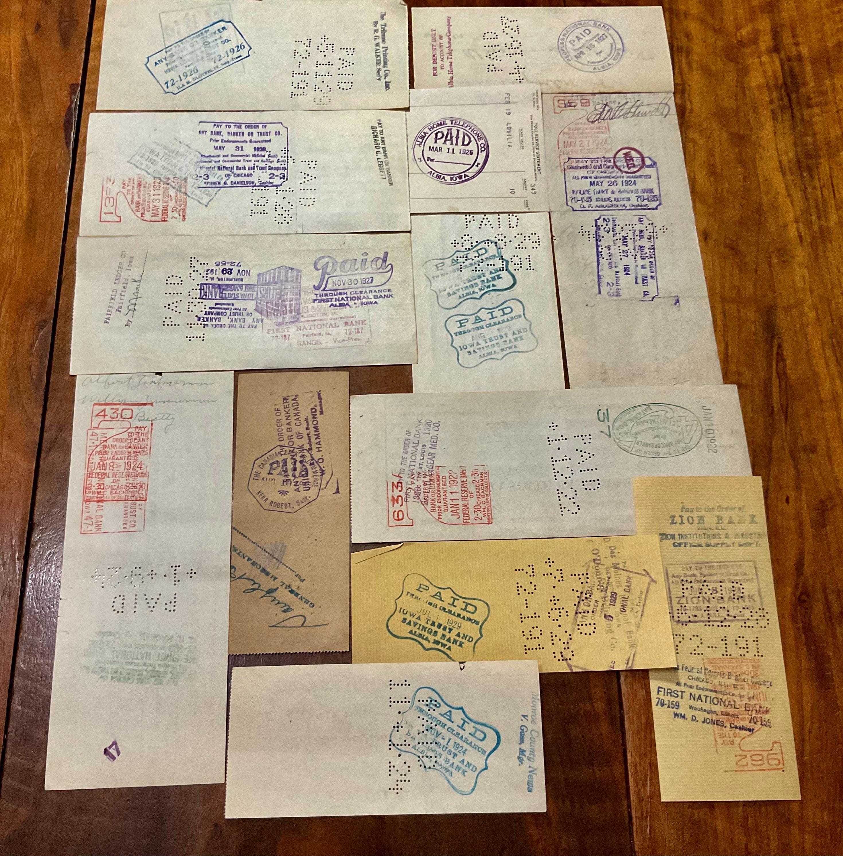 Antique Ephemera Lot, 1900s Paper Documents, Letterhead, Graphics, 50 ...