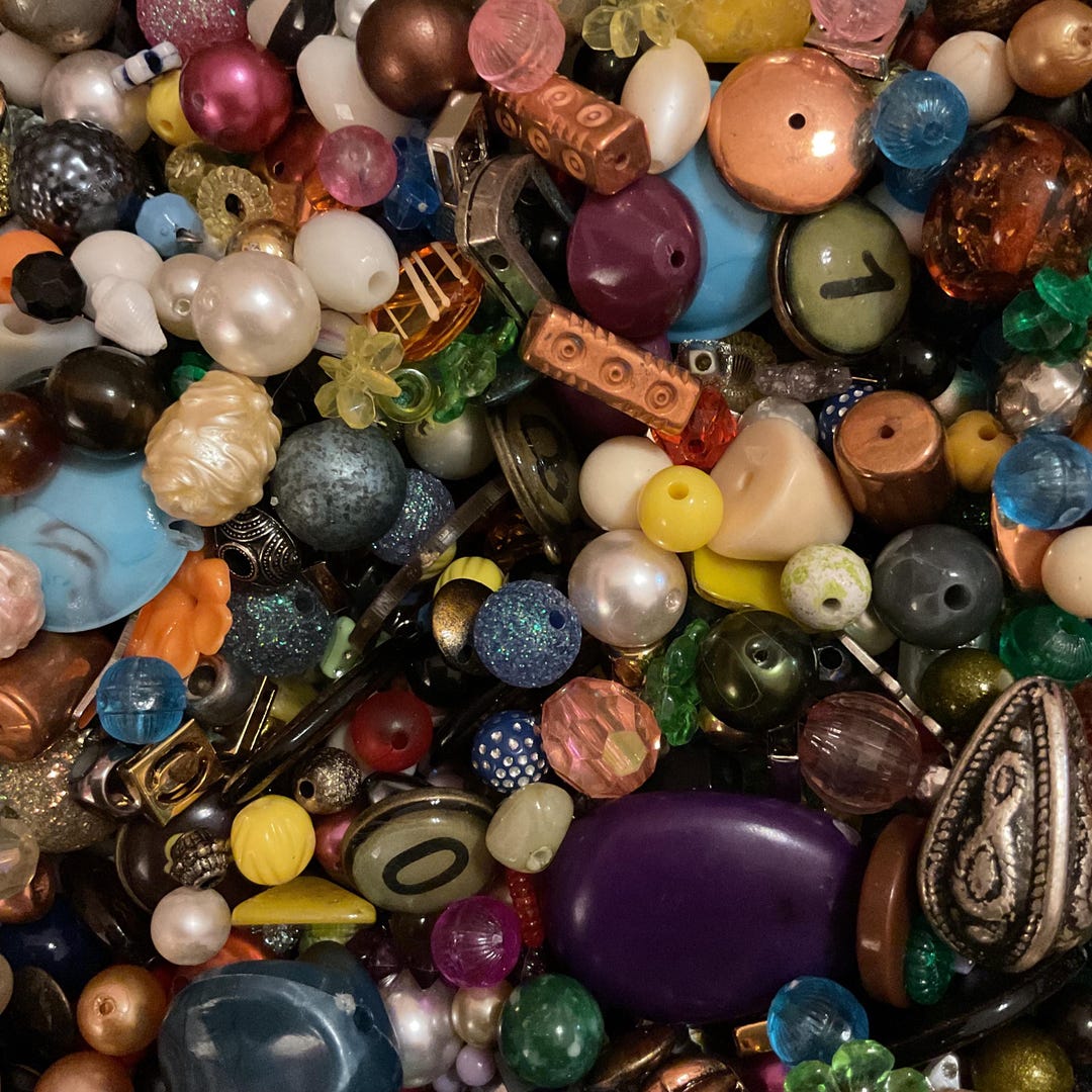 Bead Soup Mix: Vintage & New Acrylic, Glass, Metal Beads - Etsy