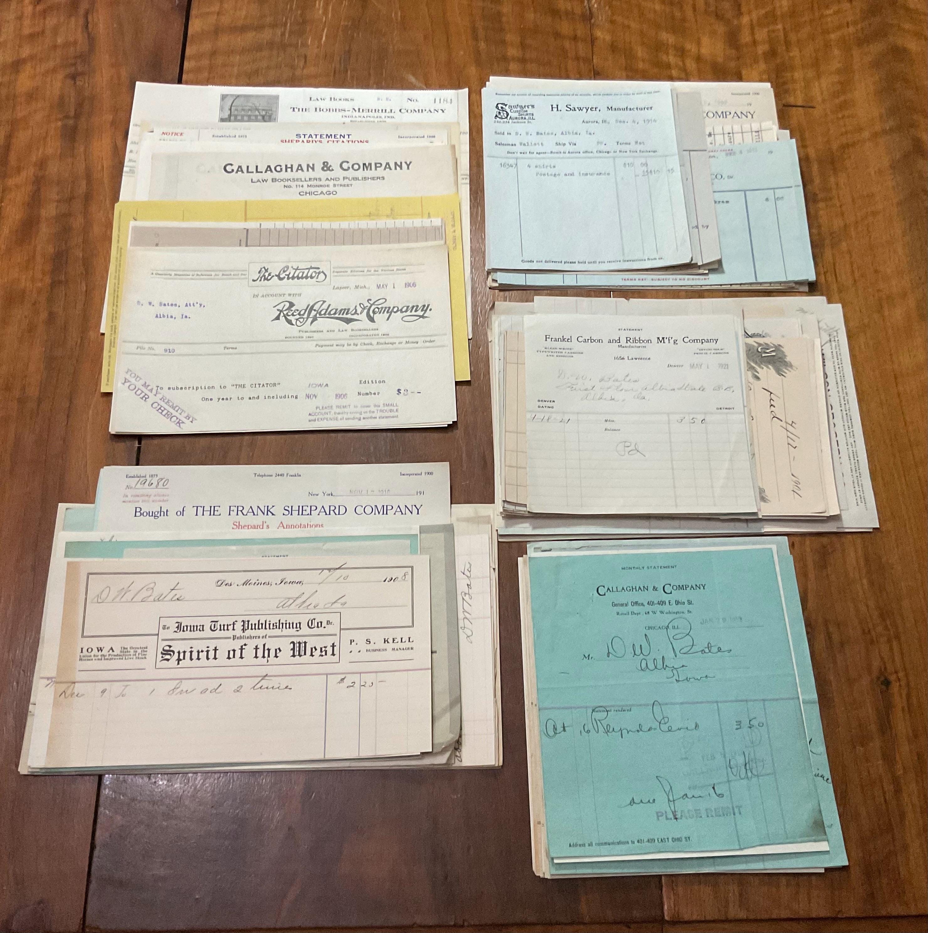 Antique Ephemera Lot, 1900s Paper Documents, Letterhead, Graphics, 50 ...