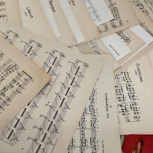 37 Vintage Music Pages: 1900s-1970s Sheet Music Ephemera - Etsy
