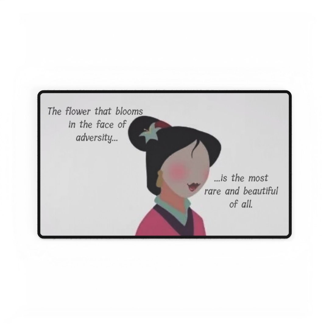 Mulan With Quote - Flower That Blooms | Lorcana Playmat - Etsy