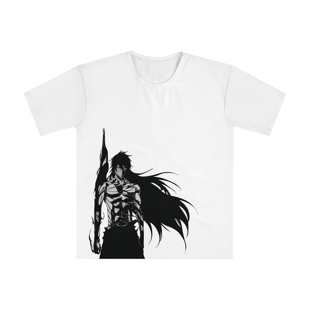 Ichigo Mugetsu Anime Bleach White Men's Loose T-shirt, Graphic Tee ...