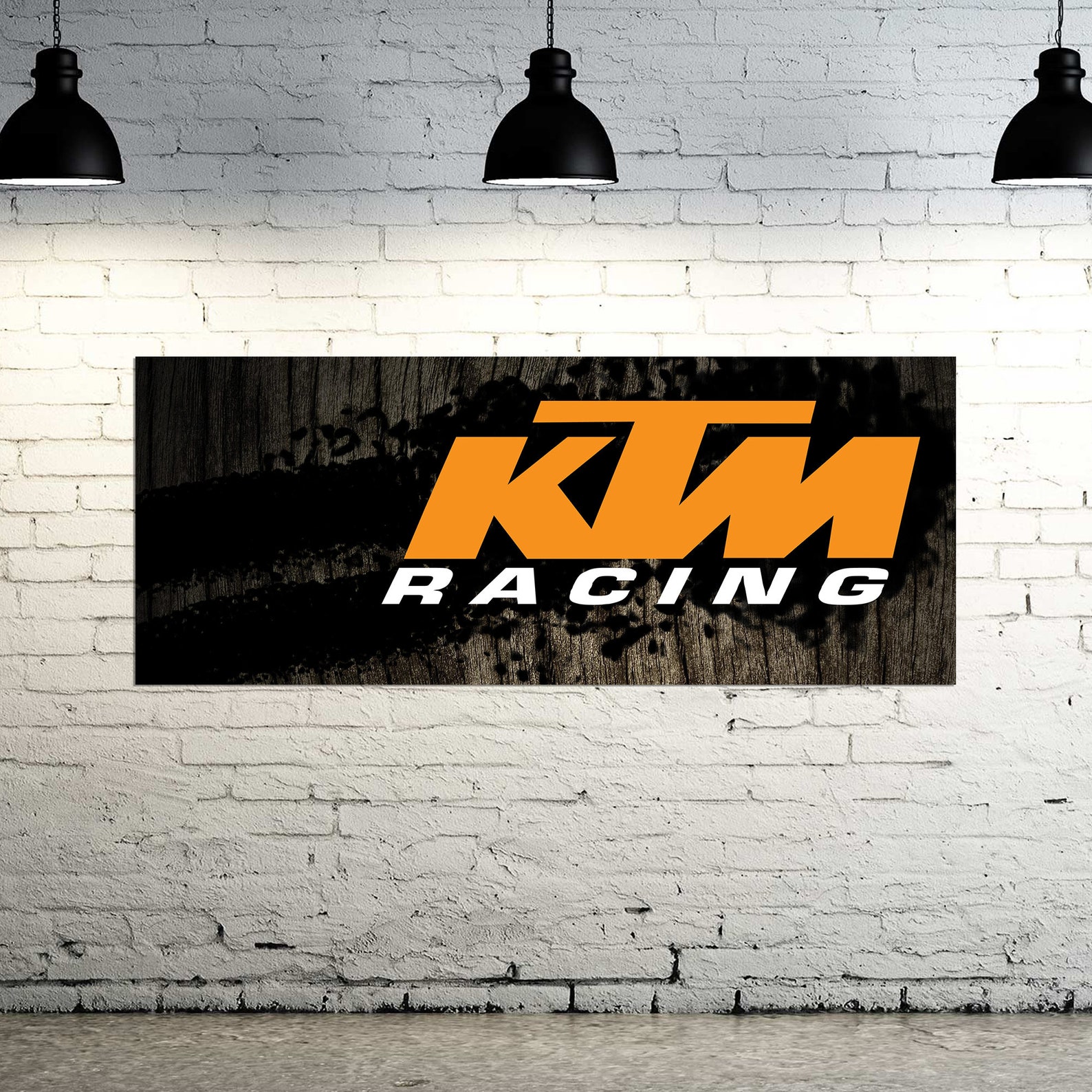 KTM Racing Logo Banner VinylGarage Signoffice or | Etsy