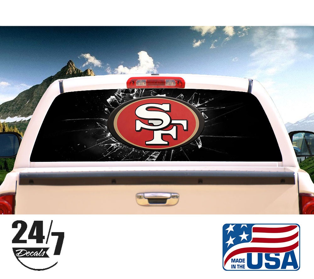San Francisco 49ers Rear Window Graphic perf Decal Tint print | Etsy