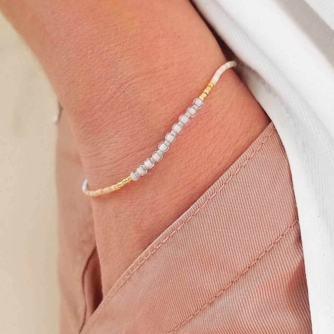 Dainty Beaded Bracelet No. 101 - Etsy