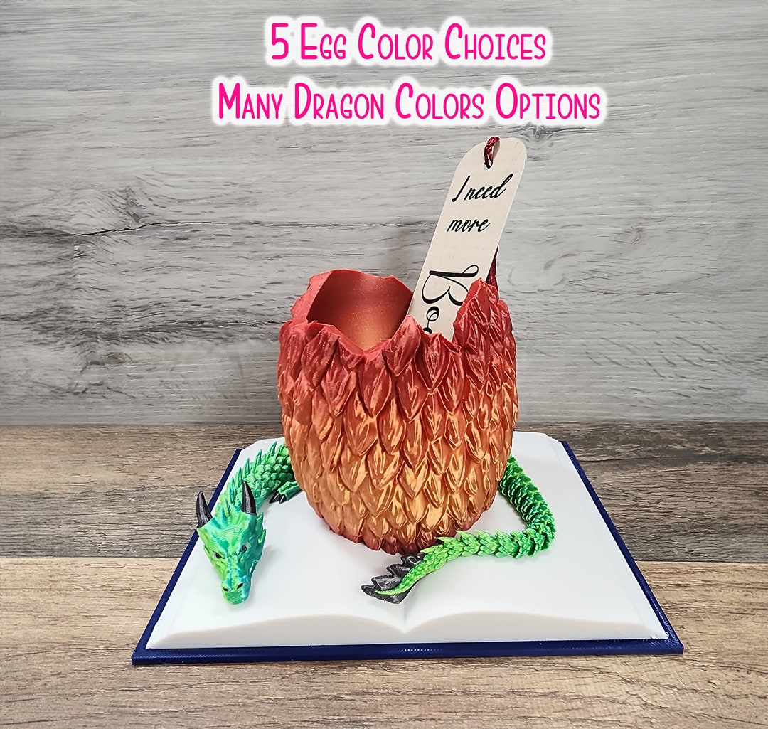 Open Book Dragon Pen/bookmark Holder: Articulated Fidget Dragon - Etsy